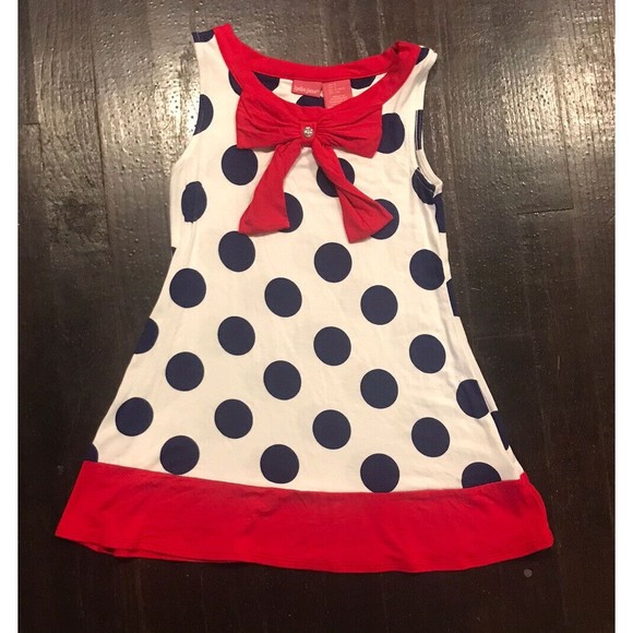 Lydia Jane | Dresses | Lydia Jane Girls Sz 5 Dress Nautical Polka Dot ...